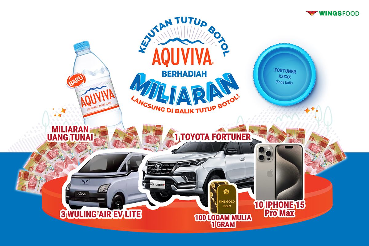 PROMO TERBARU KEJUTAN AQUVIVA! HADIAH MILIARAN DI BALIK TUTUP BOTOL